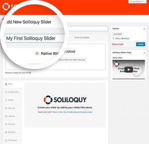 How to create your first slider using Soliloquy Slider