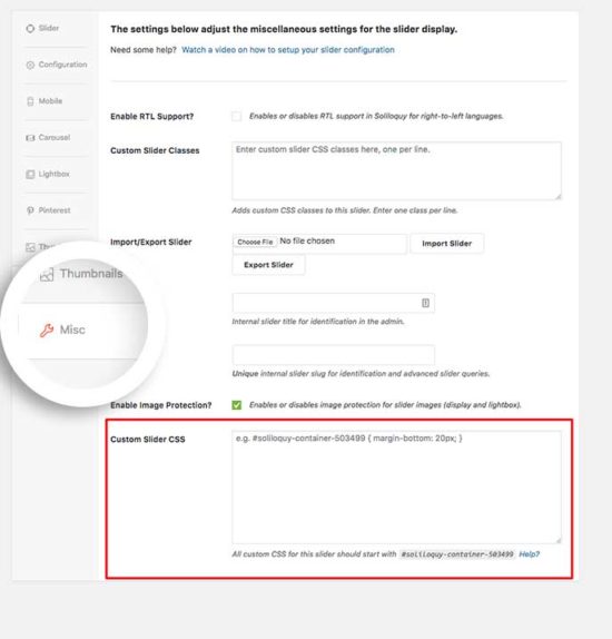 CSS Addon - Soliloquy